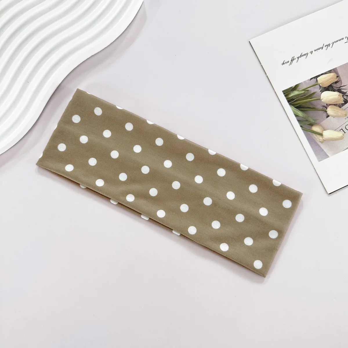 Julie Polka Dot Elastic Headband – SOERA