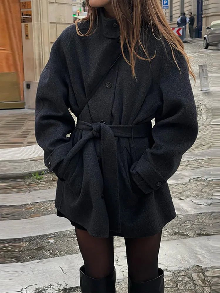 Ashley Stand Collar Short Coat – SOERA