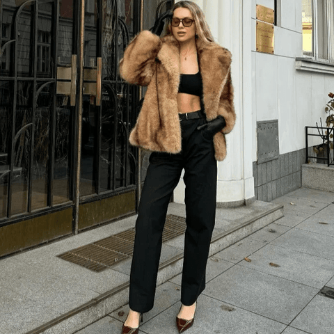 Fiona Faux Fur Coat – SOERA