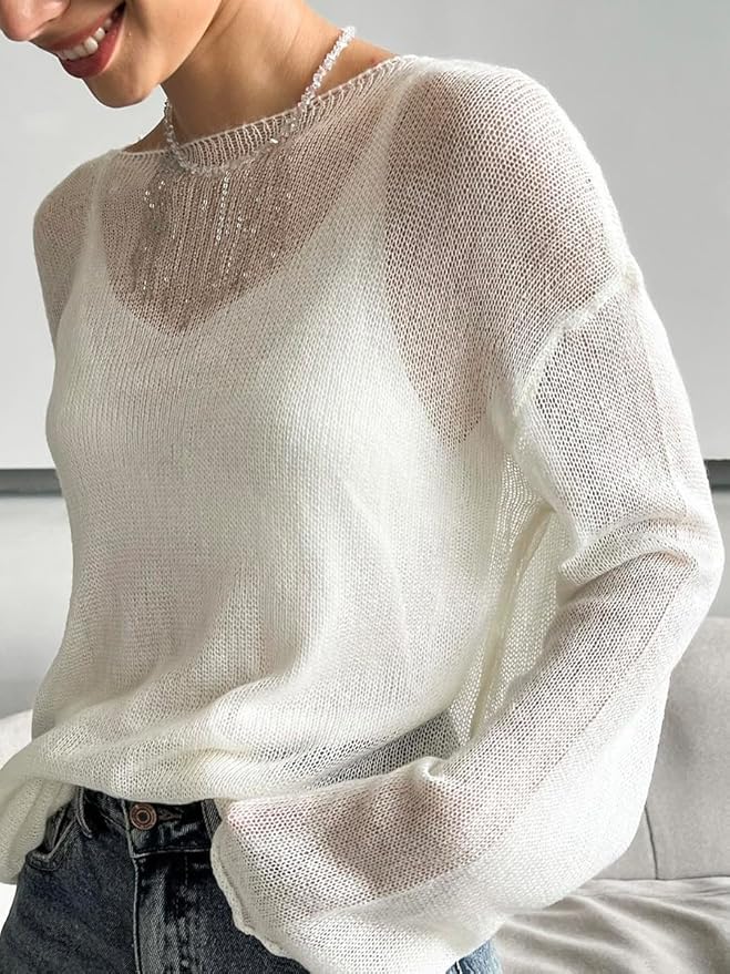 Lilian Sheer Loose Pullover – SOERA
